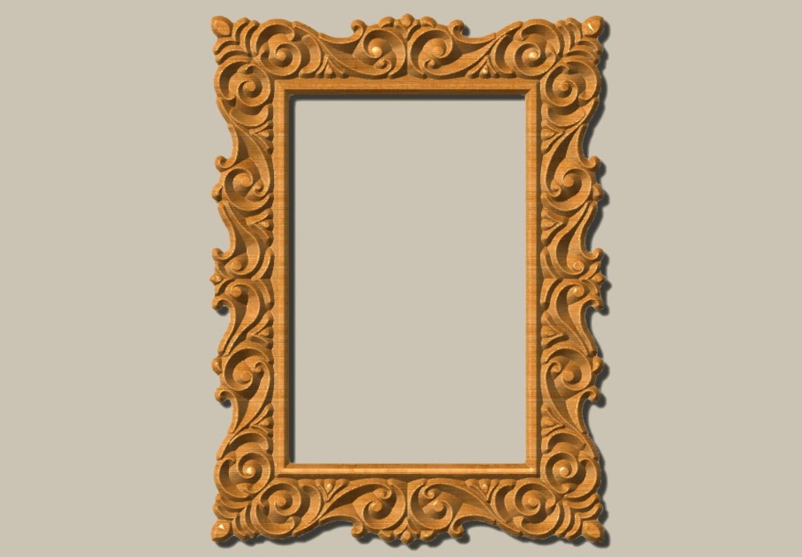 Wall Decor Photo Frame Vector File for V-bit CNC Carving 2.5 - Etsy