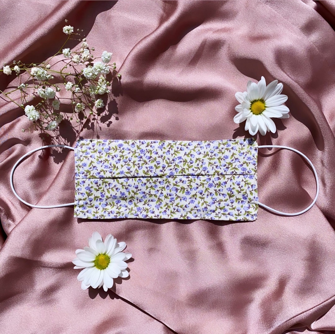 Cute Floral Reusable Face Mask - Reusable Face Mask UK - Double Layered ...