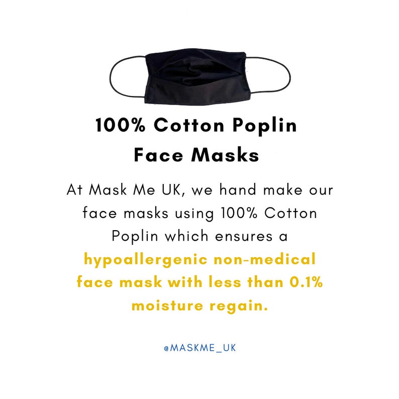 Face Mask UK - Reusable Unisex Face Mask - Black Cotton Washable Face ...