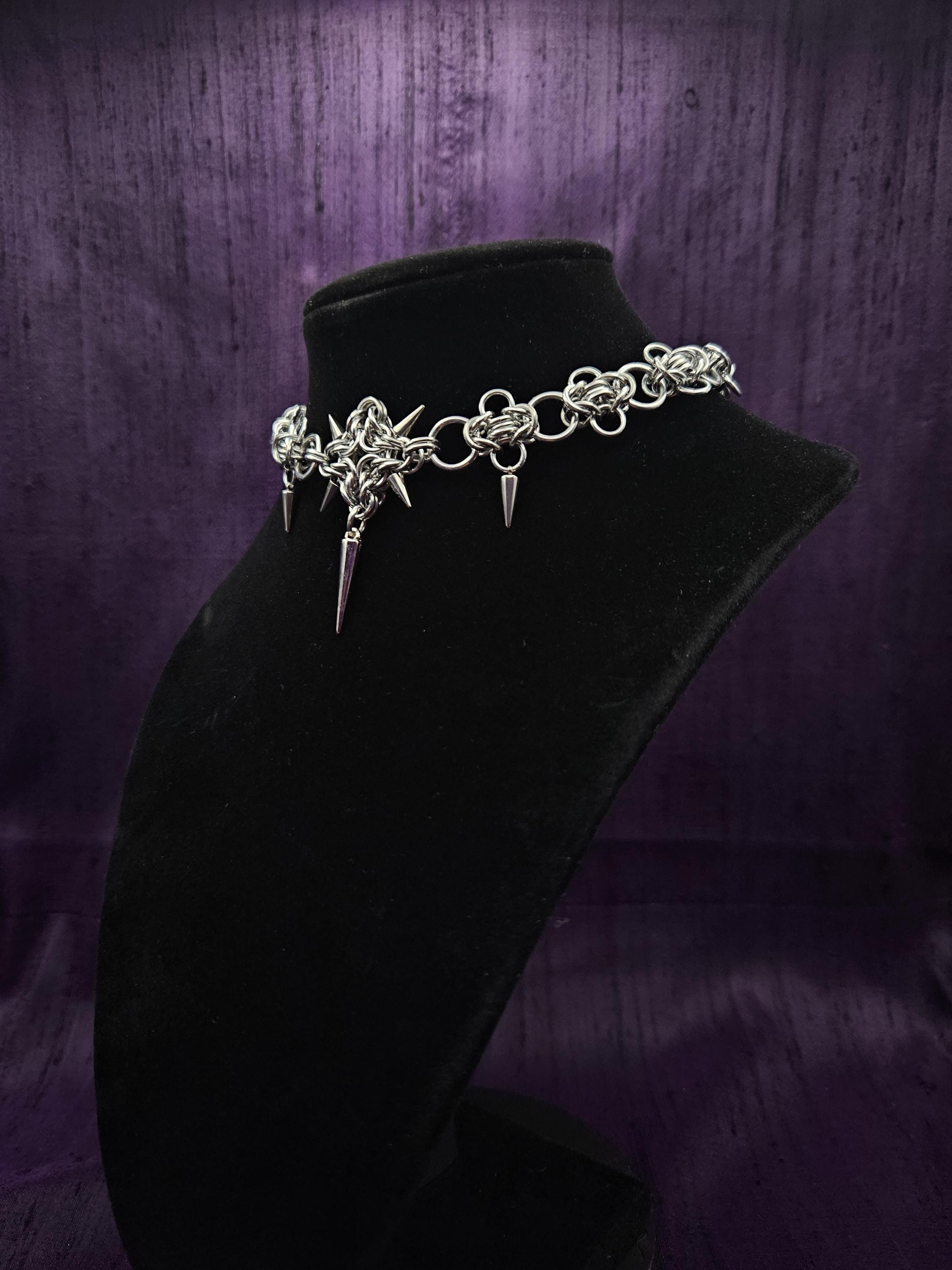 Spiked Star Chainmail Necklace - Etsy