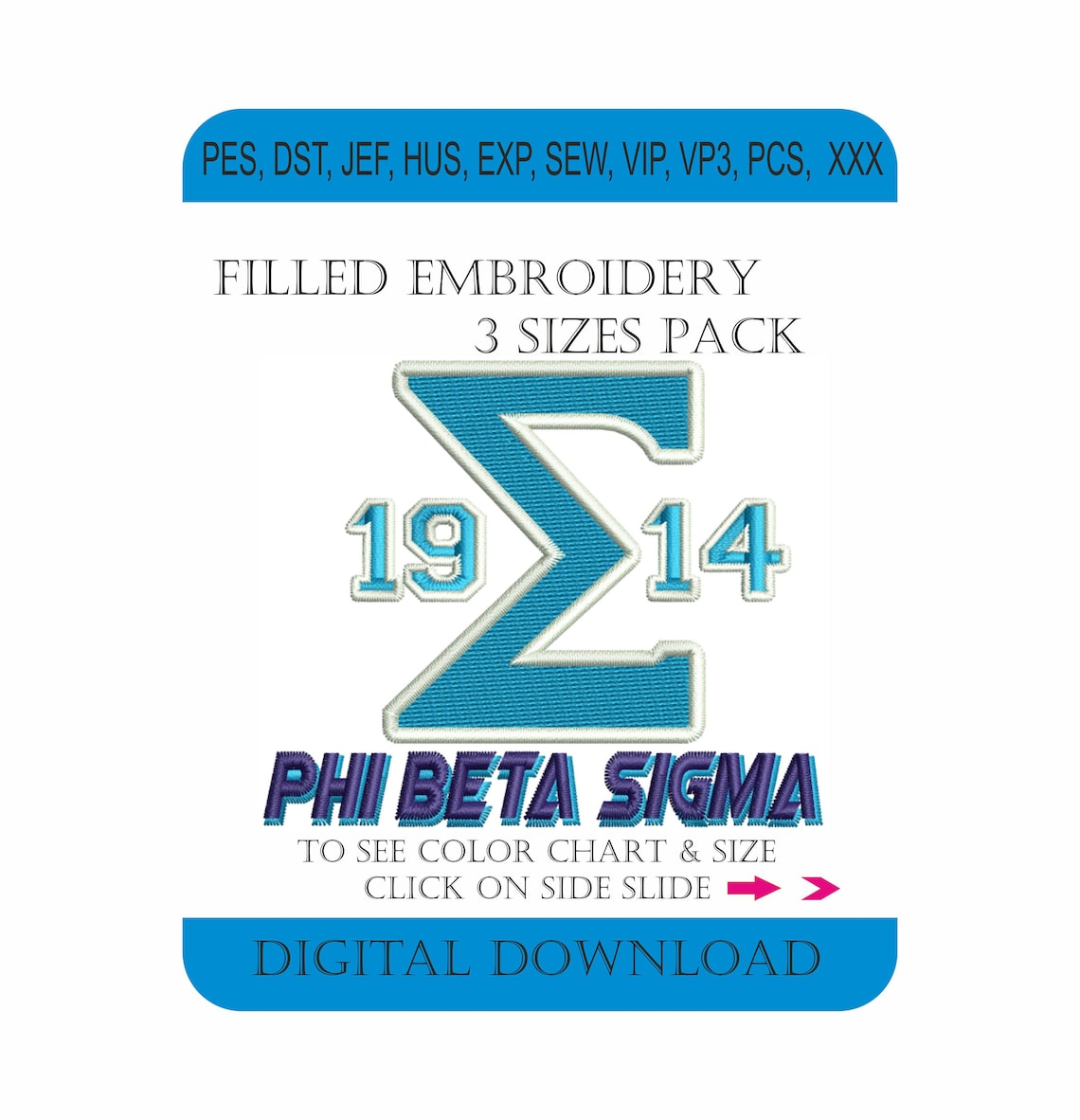 Sigma Phi Beta Sigma embroidery design Sigma Phi Beta Sigma | Etsy