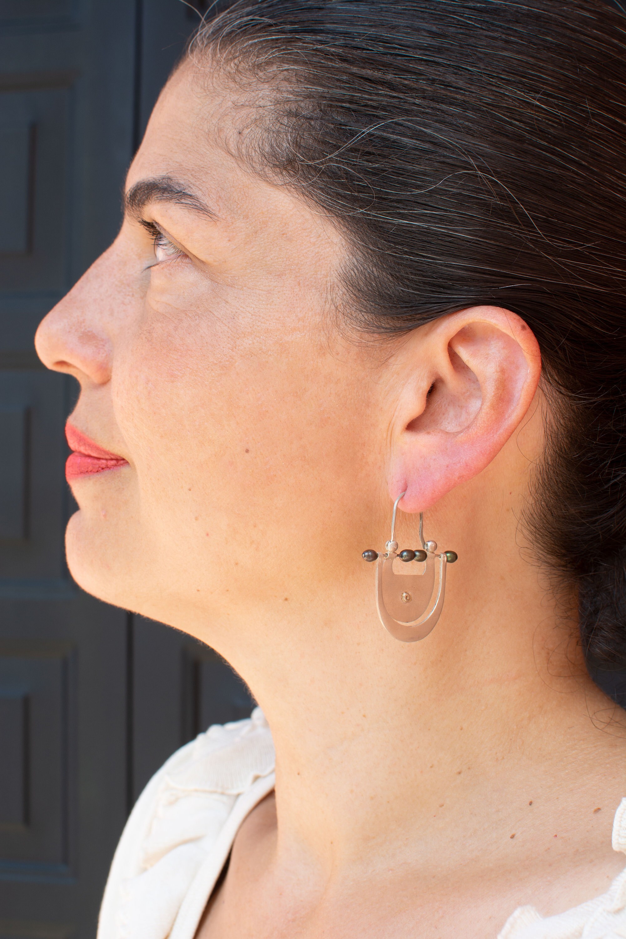 Aretes Mexicanos de Plata Sterling y Perlas, Hechos a Mano, Boho ...