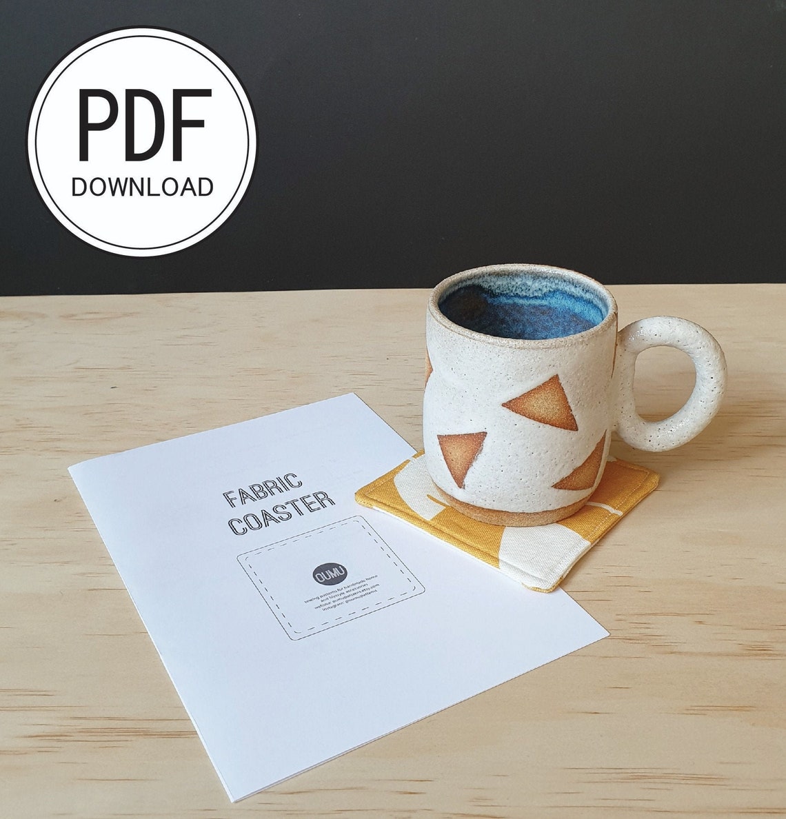 Fabric Coaster Sewing Pattern, Pdf Pattern, Diy, Instant Download ...