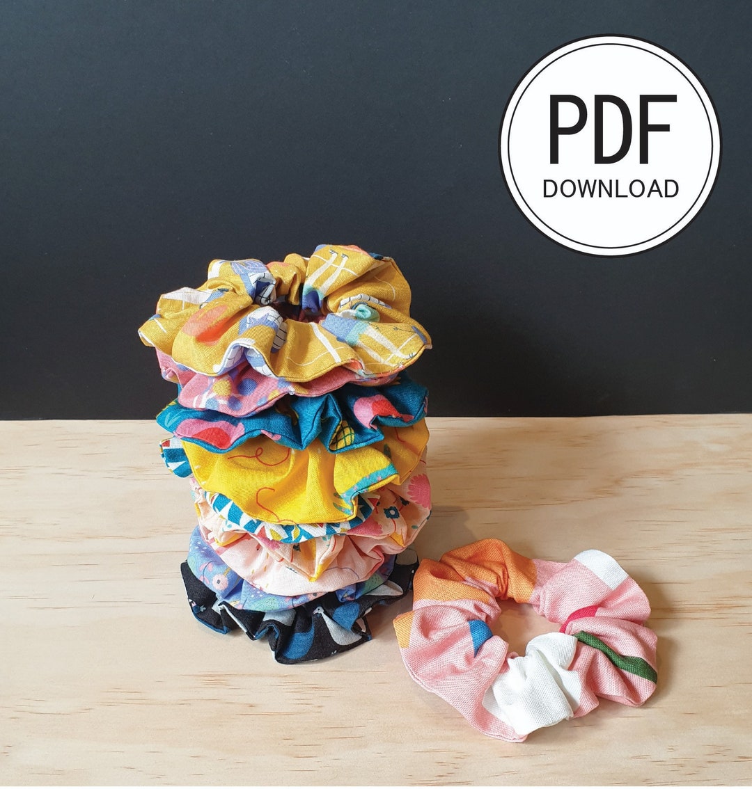 Scrunchie Sewing Guide, Pdf Pattern, Diy, Instant Download, Sewing ...