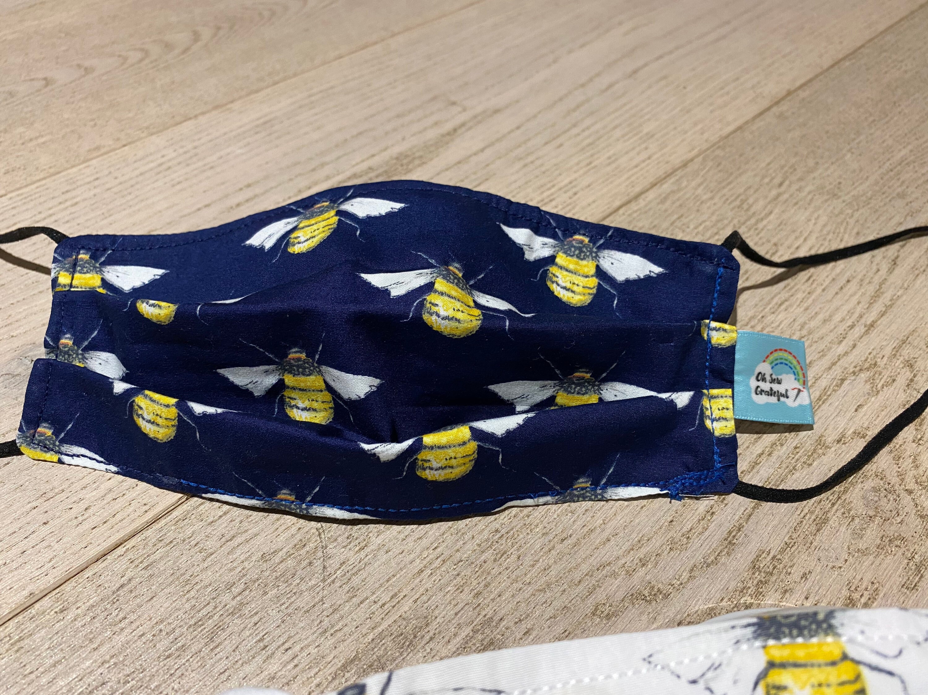 LIMITED EDITION Manchester Bee Collection: Adult Face Mask Soft Elastic ...