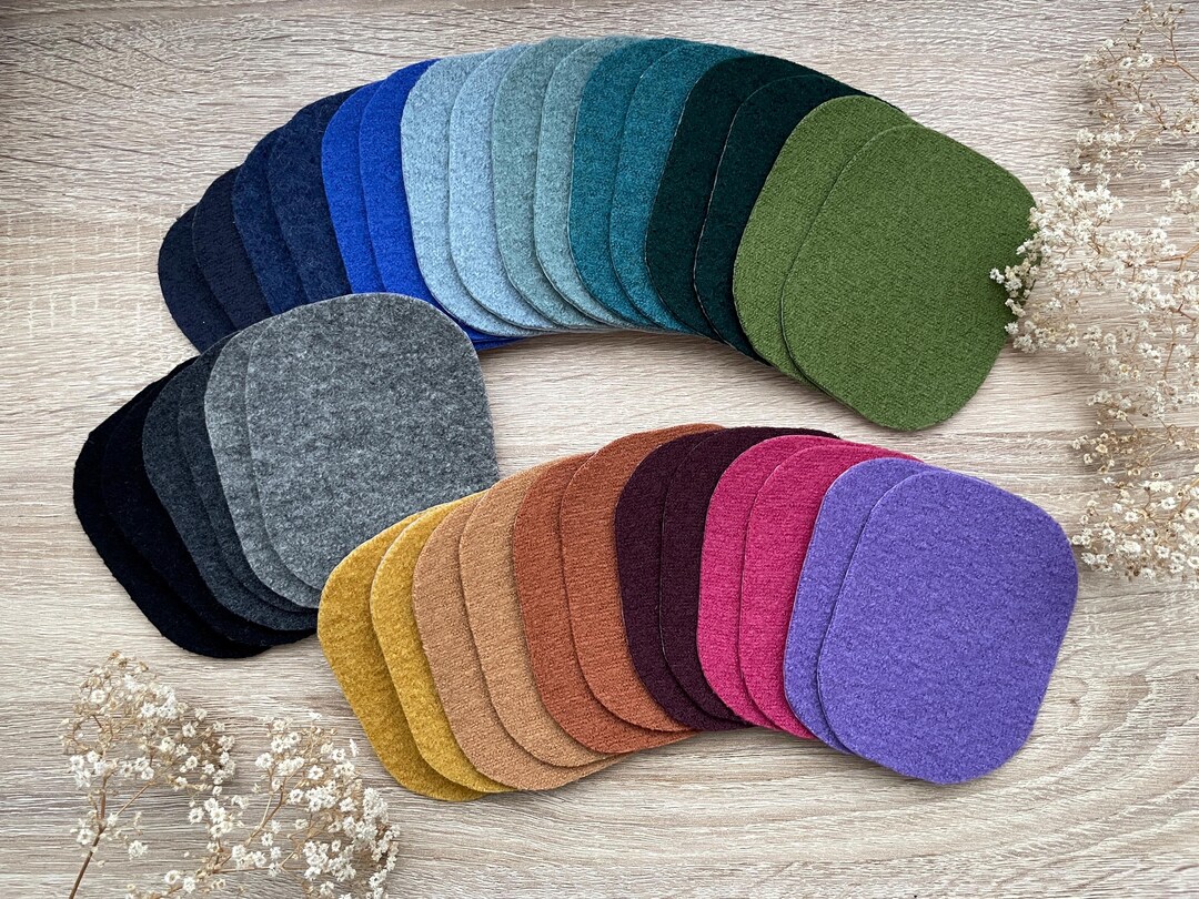 Wool Patches for Ironing On, Set of 2, Knee Patches, Wool Patch, Elbow ...