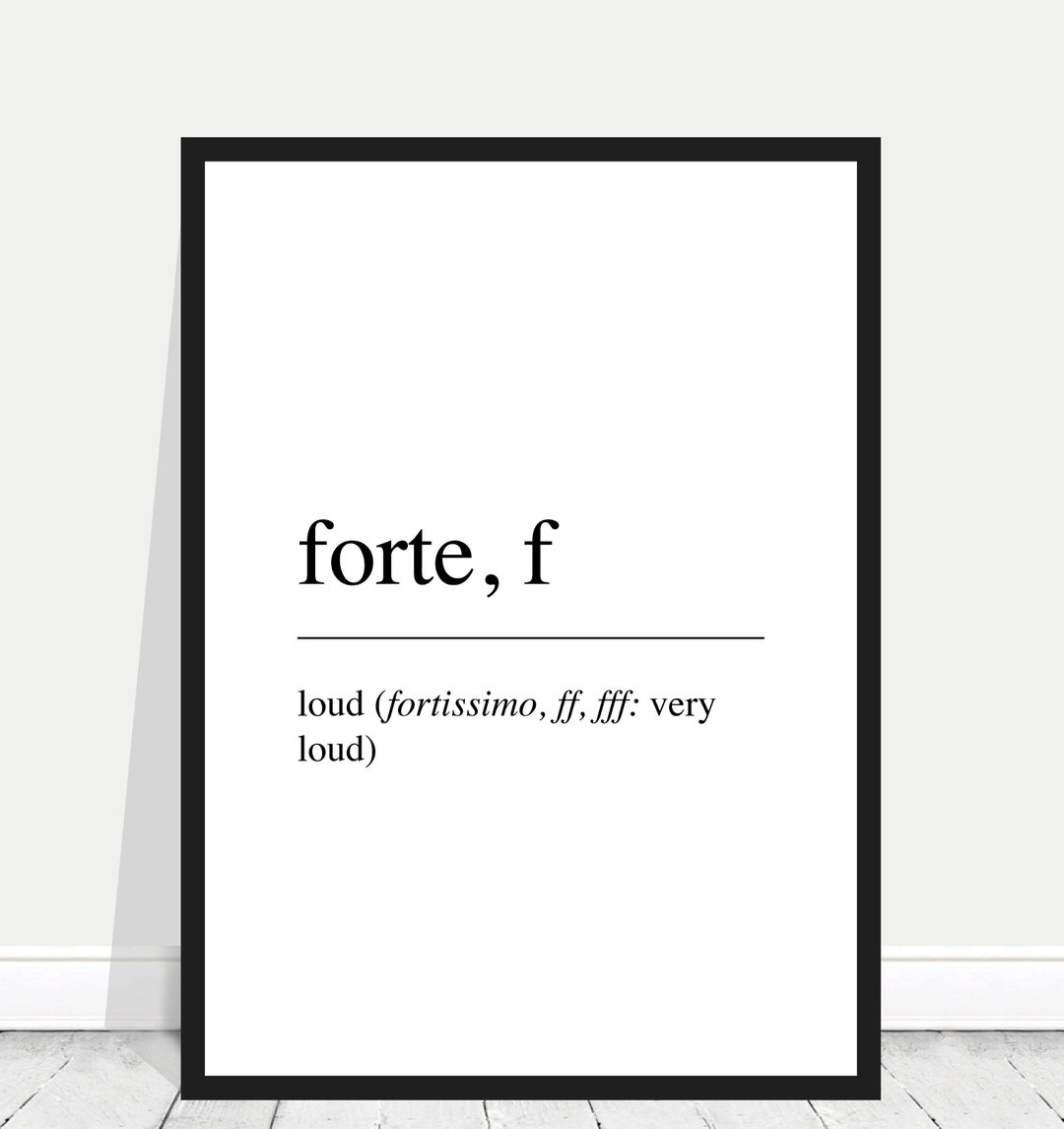Forte Definition / Forte Printable / Forte Instant Download / - Etsy