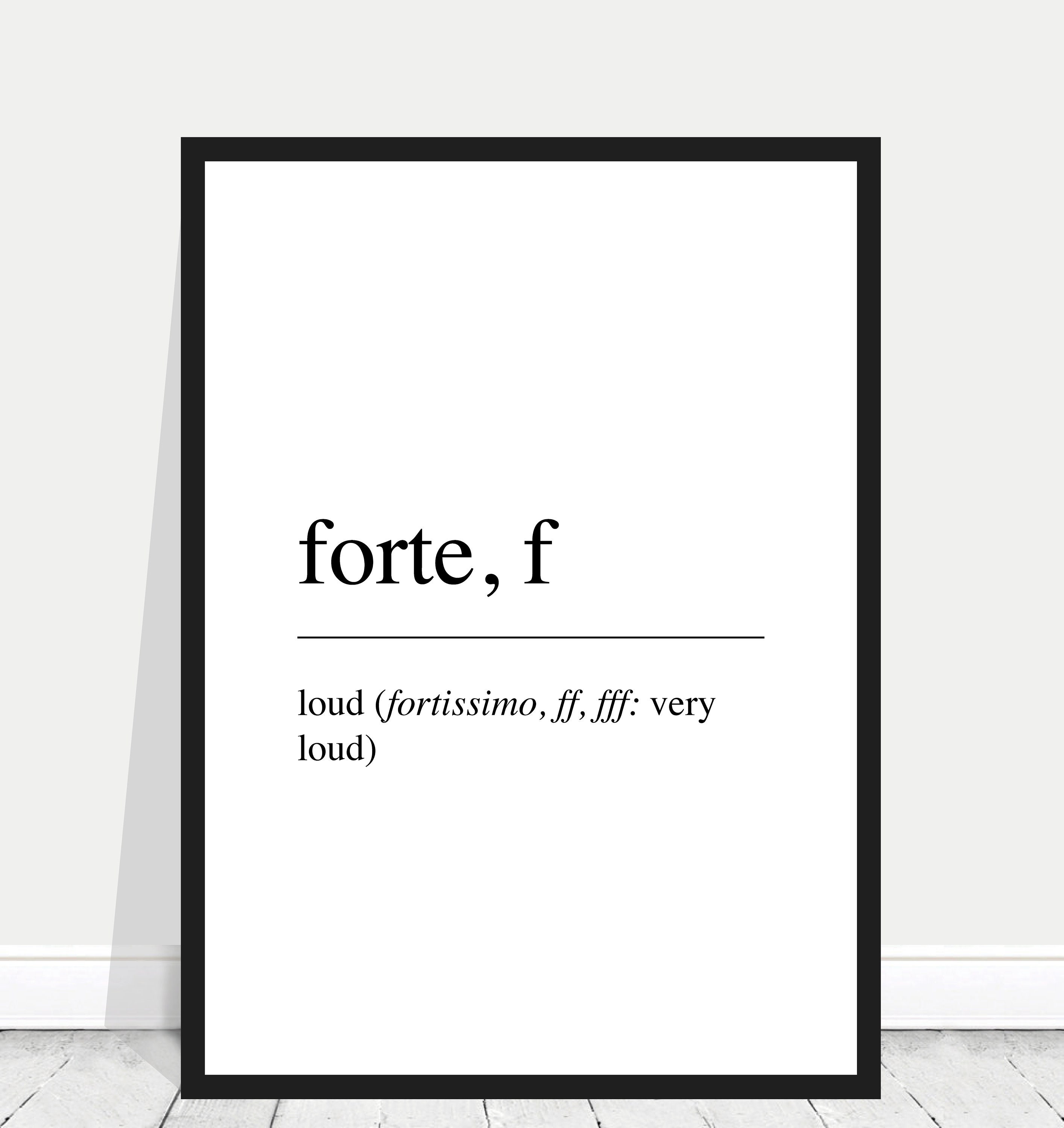 Forte definition / Forte printable / Forte instant download / | Etsy