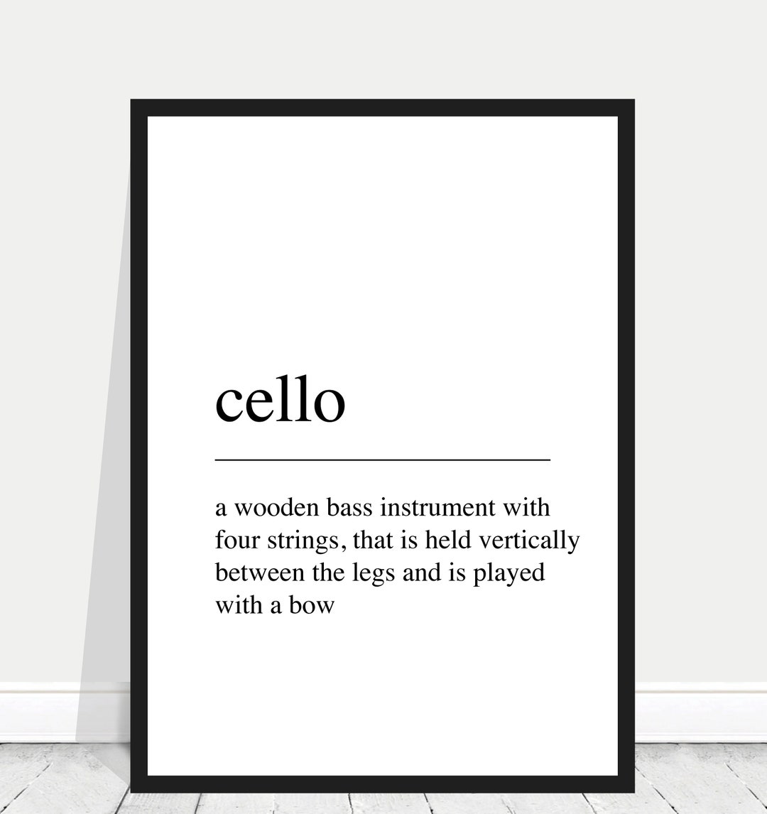 Cello Definition / Cello Printable / Cello Instant Download / Cello ...