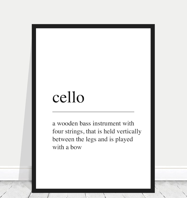 Cello Definition / Cello Printable / Cello Instant Download / Cello ...
