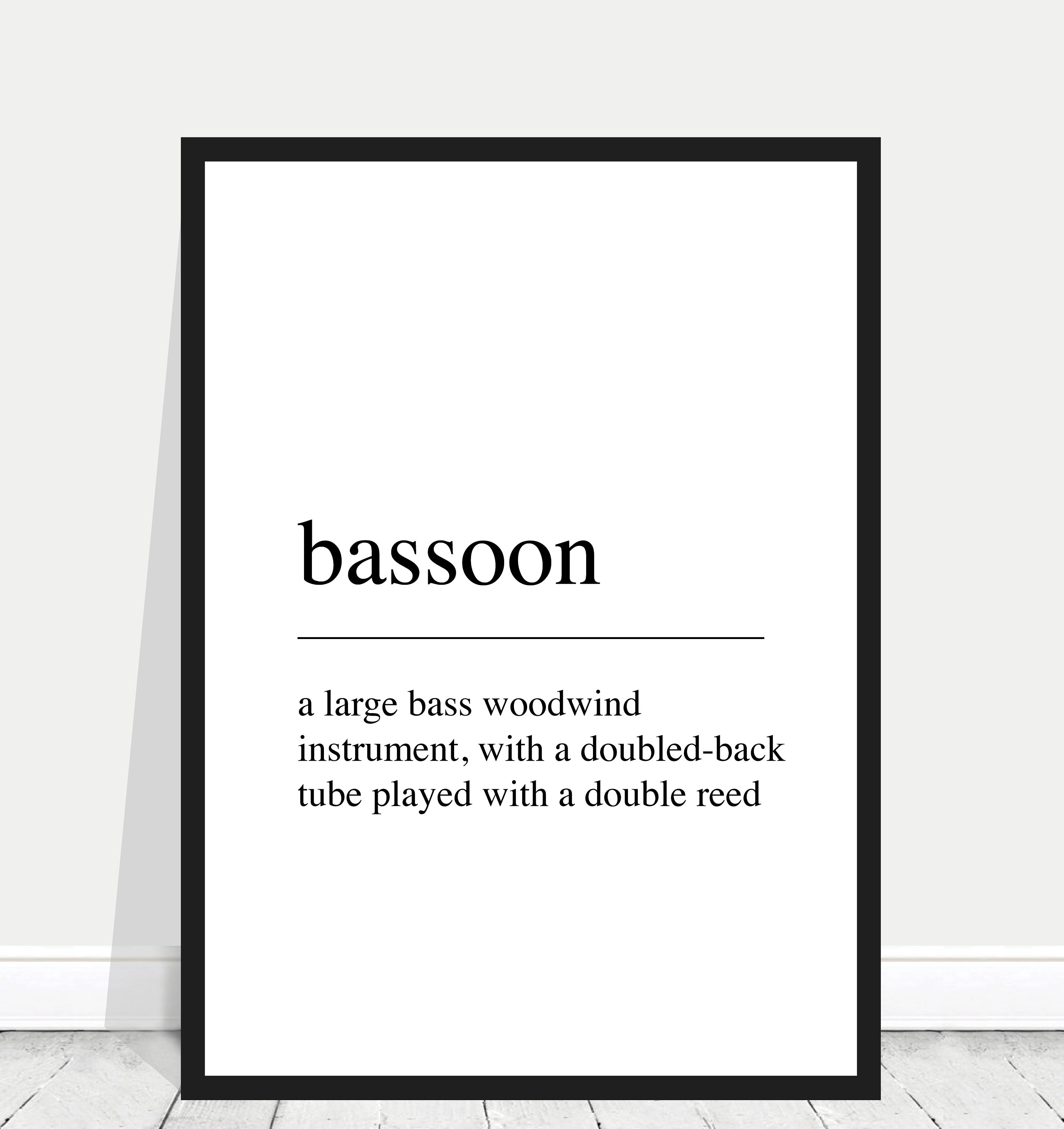 Bassoon Definition / Bassoon Printable / Bassoon Instant Download ...