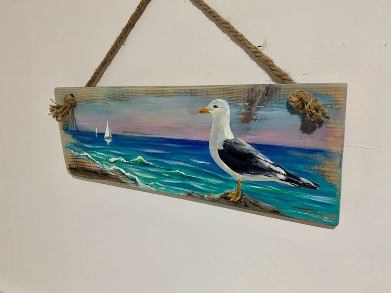 Seascape Painting. Original Acrylic Painting. Seascape Painting on a ...