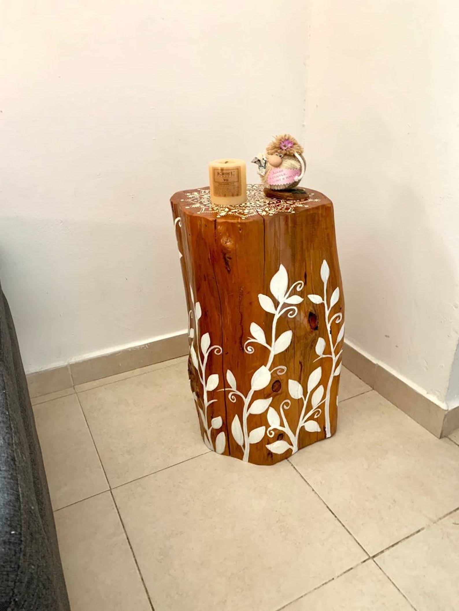 Interior Stump. Real Tree Stump Whith Paintig and Completely - Etsy
