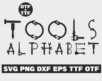 Tool Alphabet Svg - Etsy Sweden