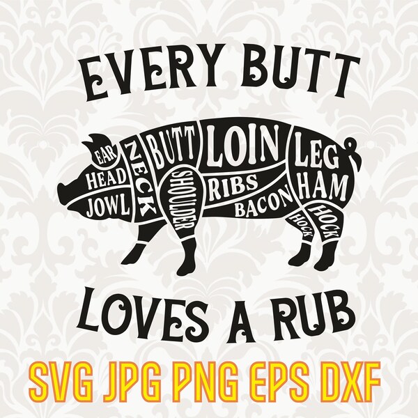 Rub Butt Svg - Etsy