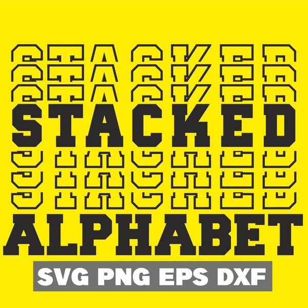 Stacked Font - Etsy