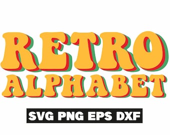 Vintage Font, Retro Font, Groovy Font, 70s Alphabet, 80s Alphabet ...