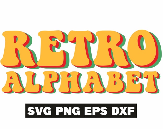Vintage Font, Retro Font, Groovy Font, 70s Alphabet, 80s Alphabet ...