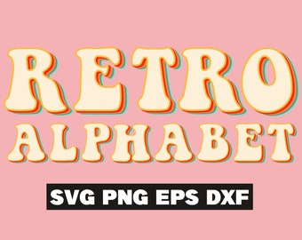 Vintage Font, Retro Font, Groovy Font, 70s Alphabet, 80s Alphabet ...