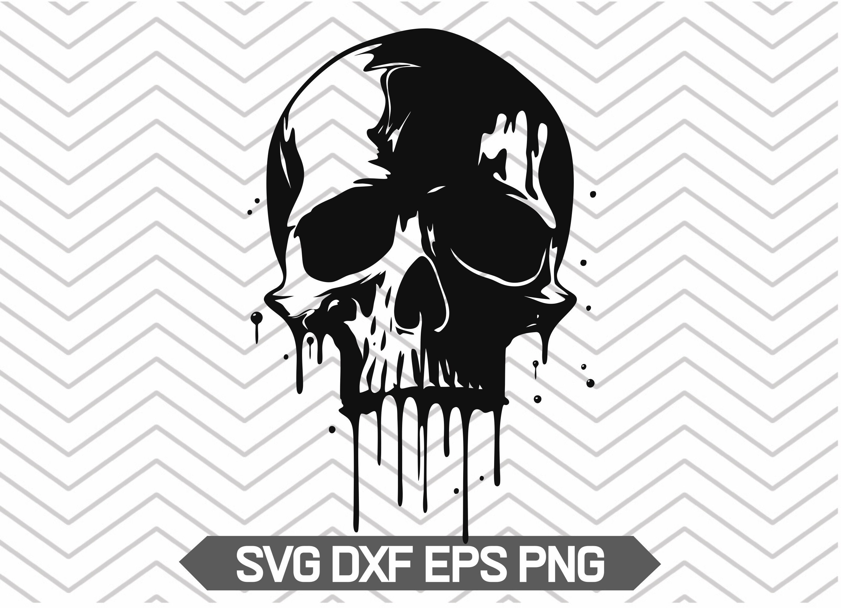 Dripping Skull Svg Drip Svg Human Skull Svg Scary Skeleton - Etsy Australia