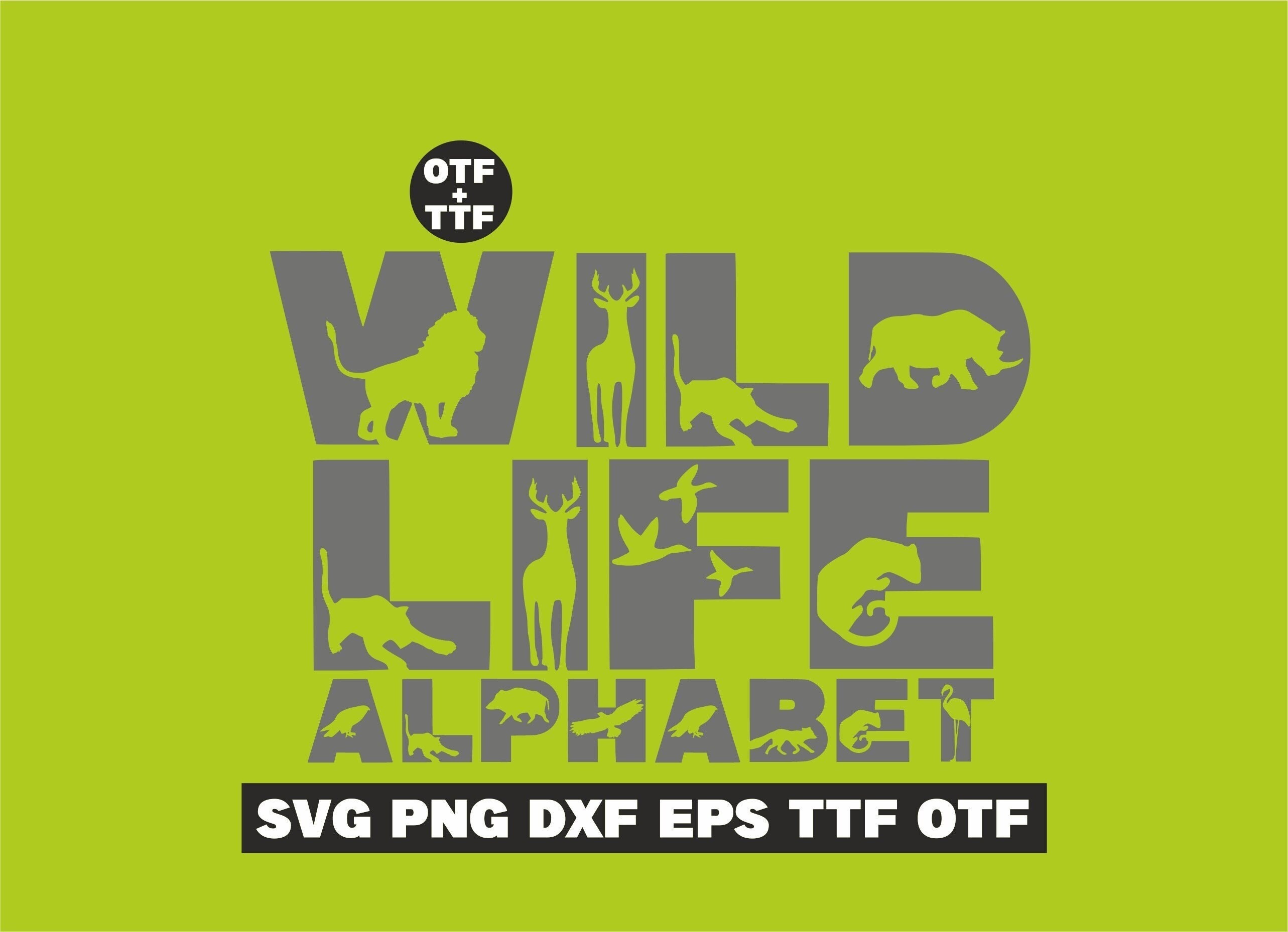 Wild Life Font Wild Alphabet Wild Letters Safari Font - Etsy UK