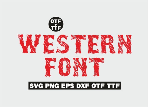 Western Font Svg Distressed Font Distressed Alphabet Cowboy - Etsy