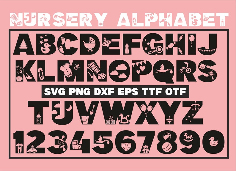 Baby Font Svg Newborn Letters Nursery Font Svg Baby Shower - Etsy