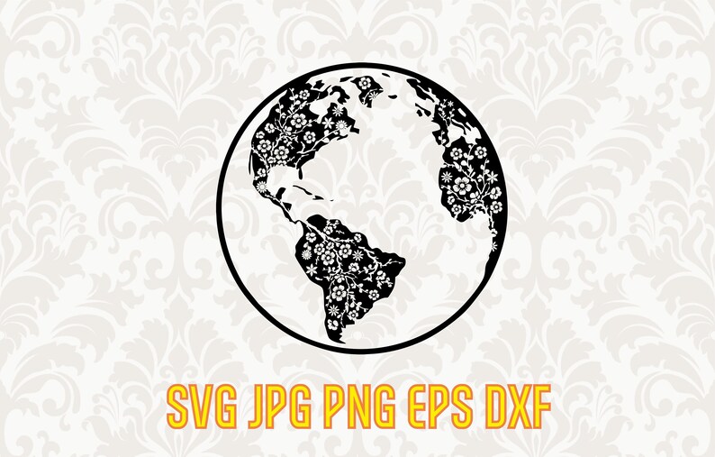 Earth Svg Vector Globe Svg Planet Earth Clipart World - Etsy
