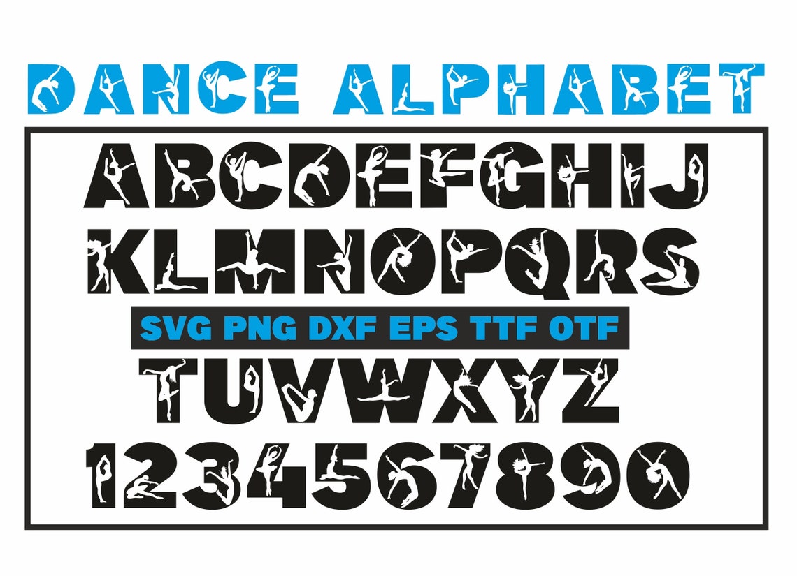 Dance Font Svg Dance Svg Dance Letters Gift for Dancer | Etsy