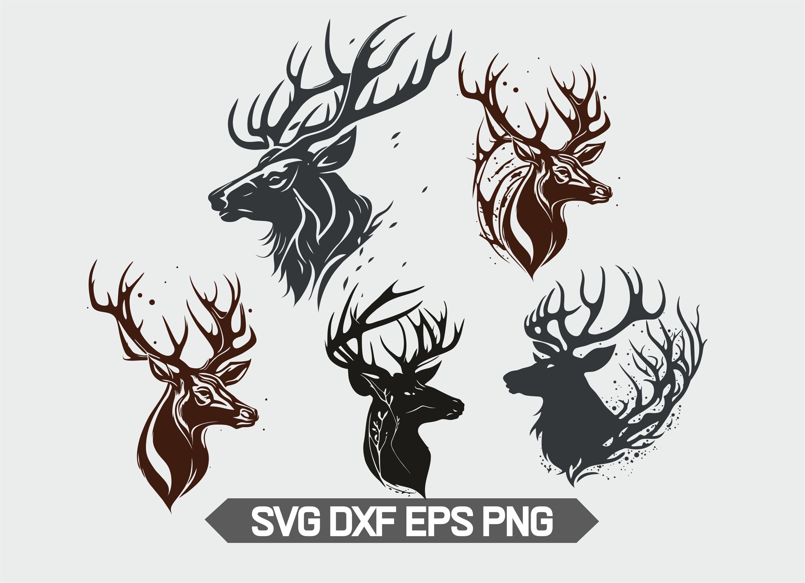 Deer Svg Buck Svg Deer Head Svg Buck Head Silhouette Wild - Etsy Australia