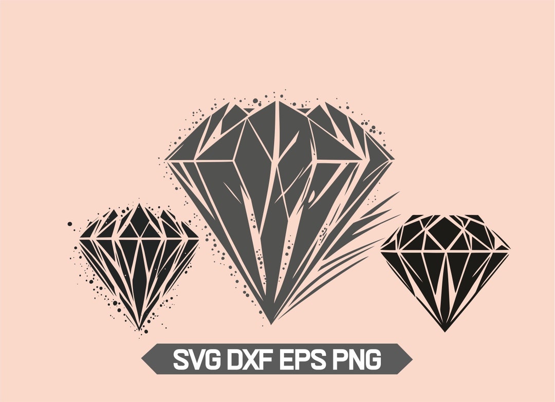 Diamond Svg, Crystal Svg, Vector Diamond Clipart, Wedding Png, Crystal ...