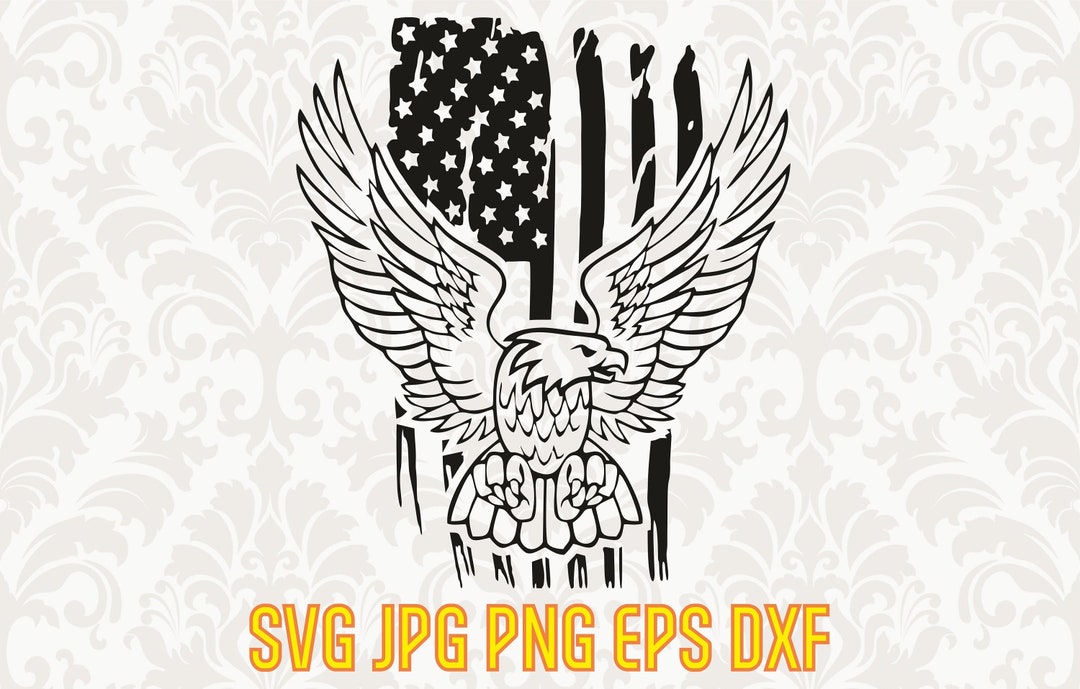 Eagle Flag Svg, American Eagle Svg, Fourth of July Svg, Patriotic Flag ...