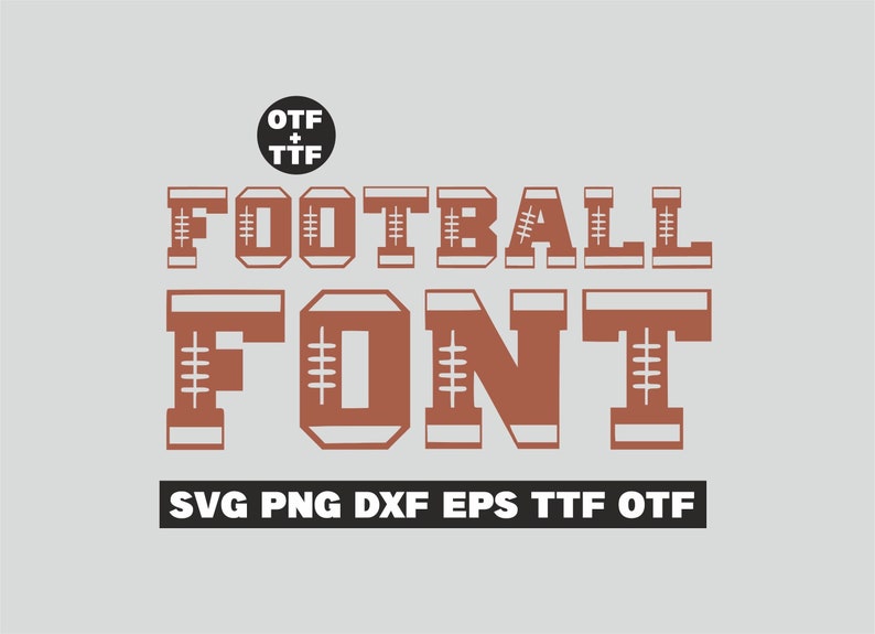 American Football Font Svg Football Alphabet Football | Etsy