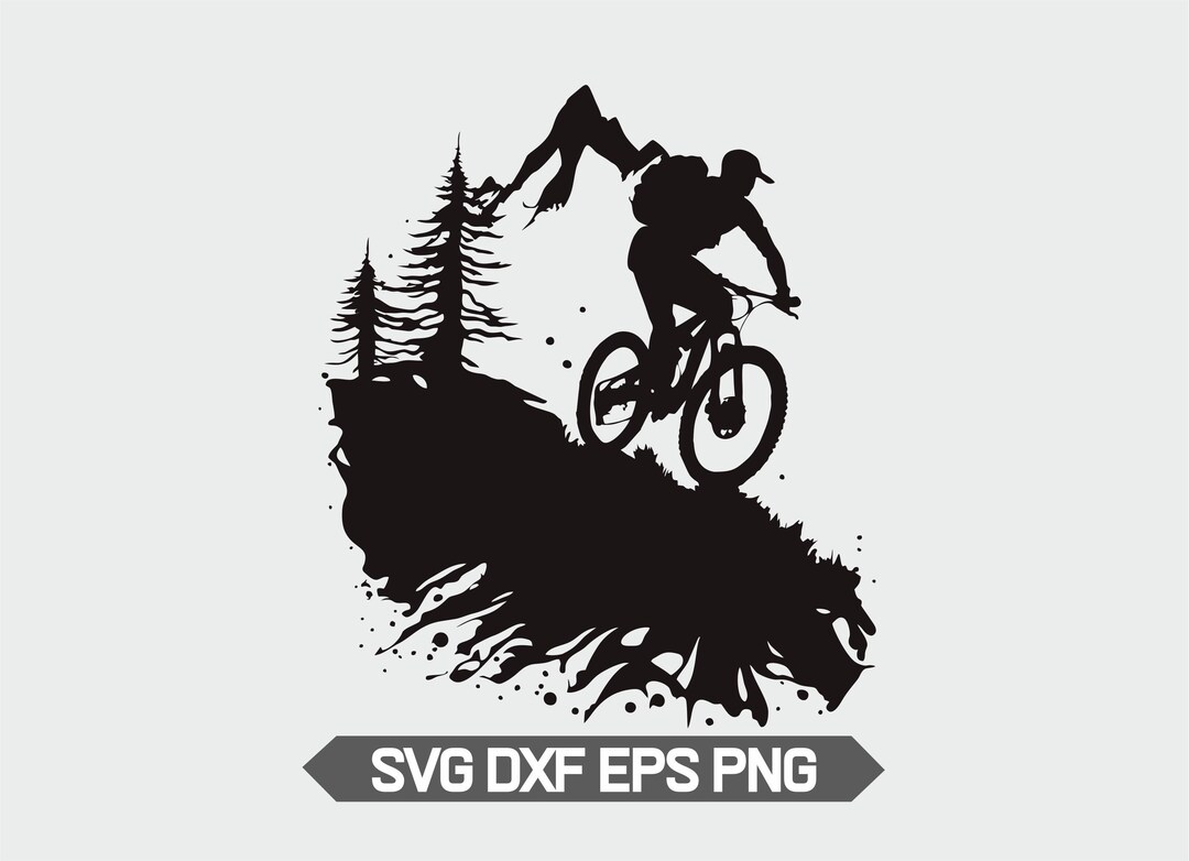 Mountain Bike Svg, Extreme Bike Svg, Mtb Svg, Mountains Clipart ...