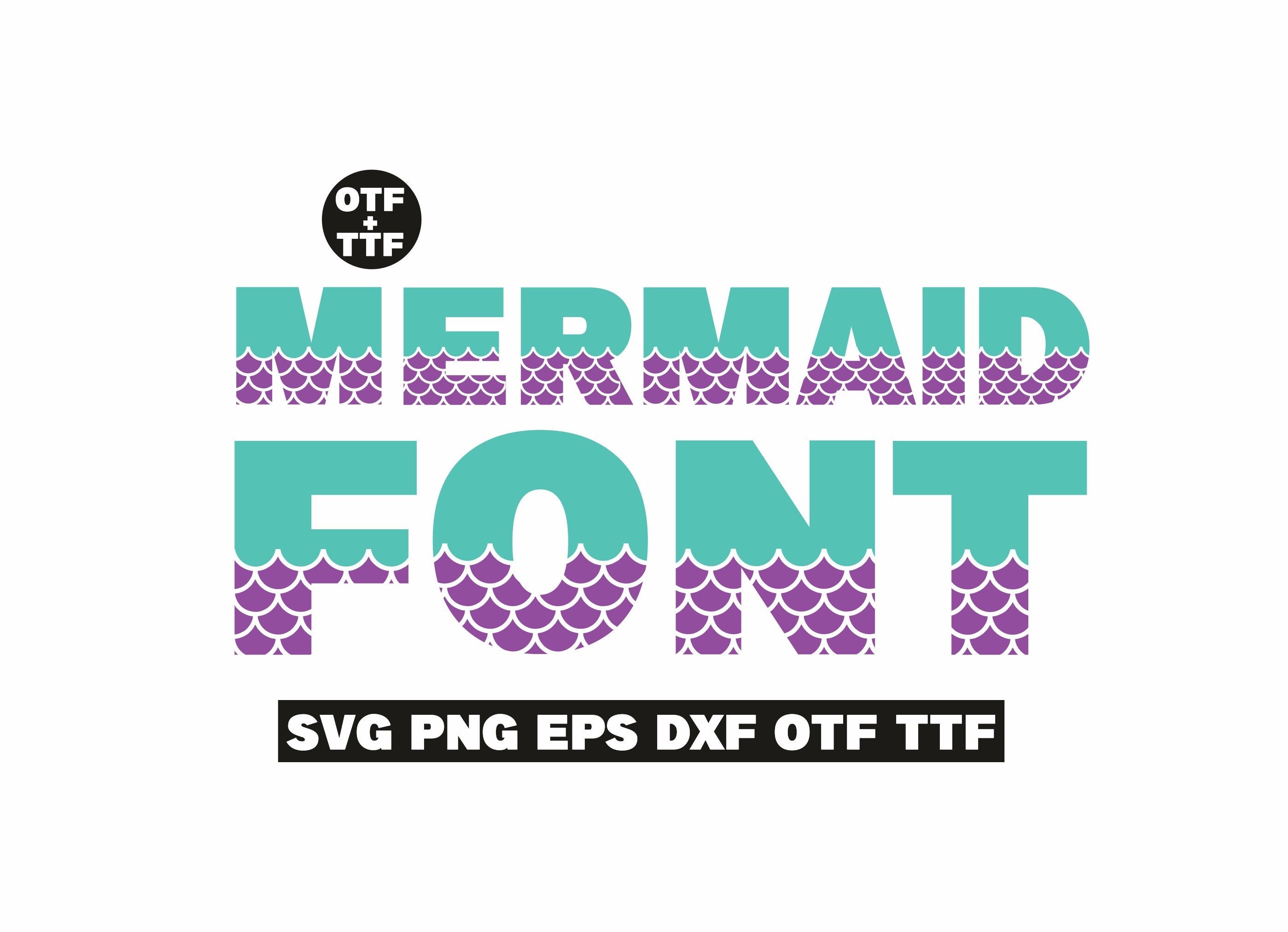 Mermaid Svg Mermaid Font Mermaid Clipart Ocean Svg Marine - Etsy