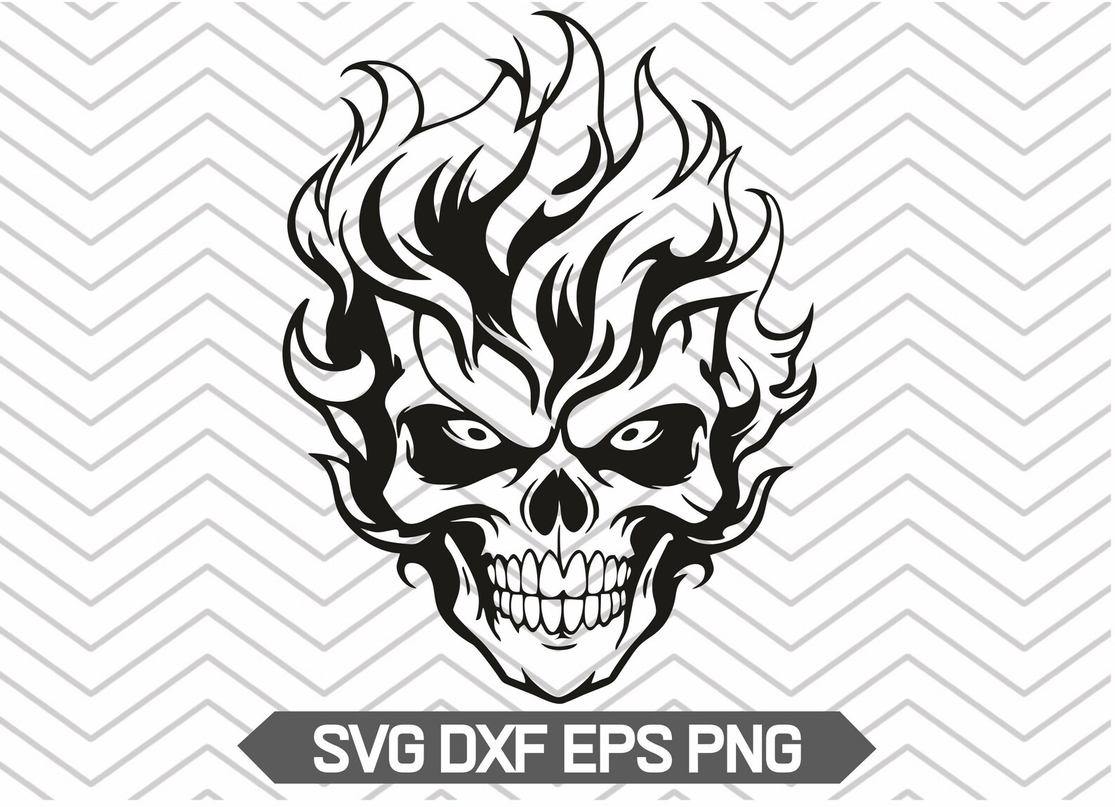 Skull in Flames Svg Burning Skull Svg Skull in Fire Svg - Etsy