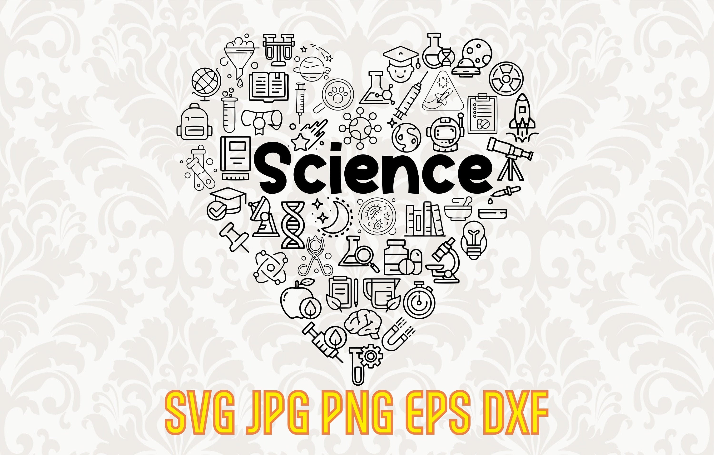 Love science svg science teacher svg scientist gift school | Etsy