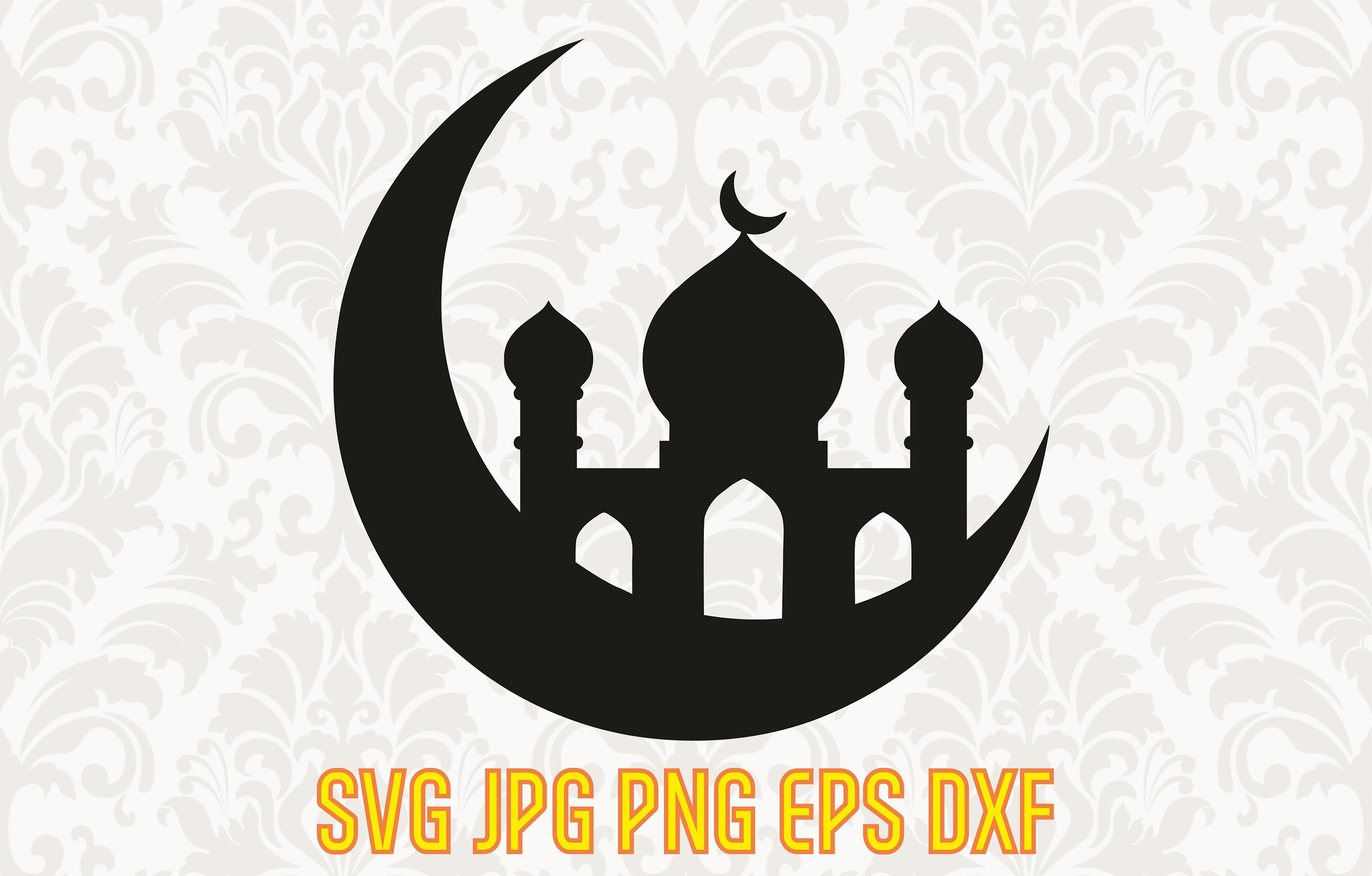 Mosque Svg, Islamic Svg, Mosque Clipart, Vector Islam Design, Ramadan ...