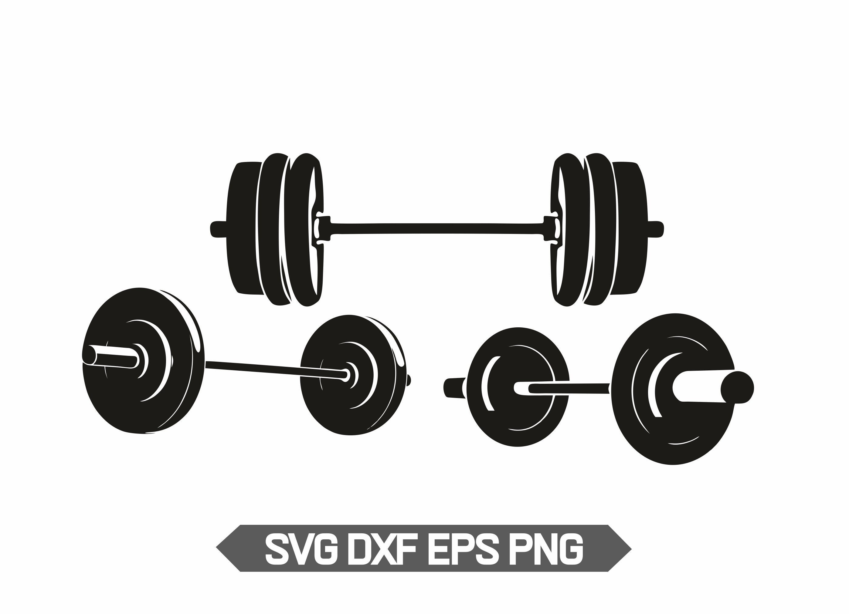 Barra svg gimnasio svg levantamiento de pesas svg placas de - Etsy México