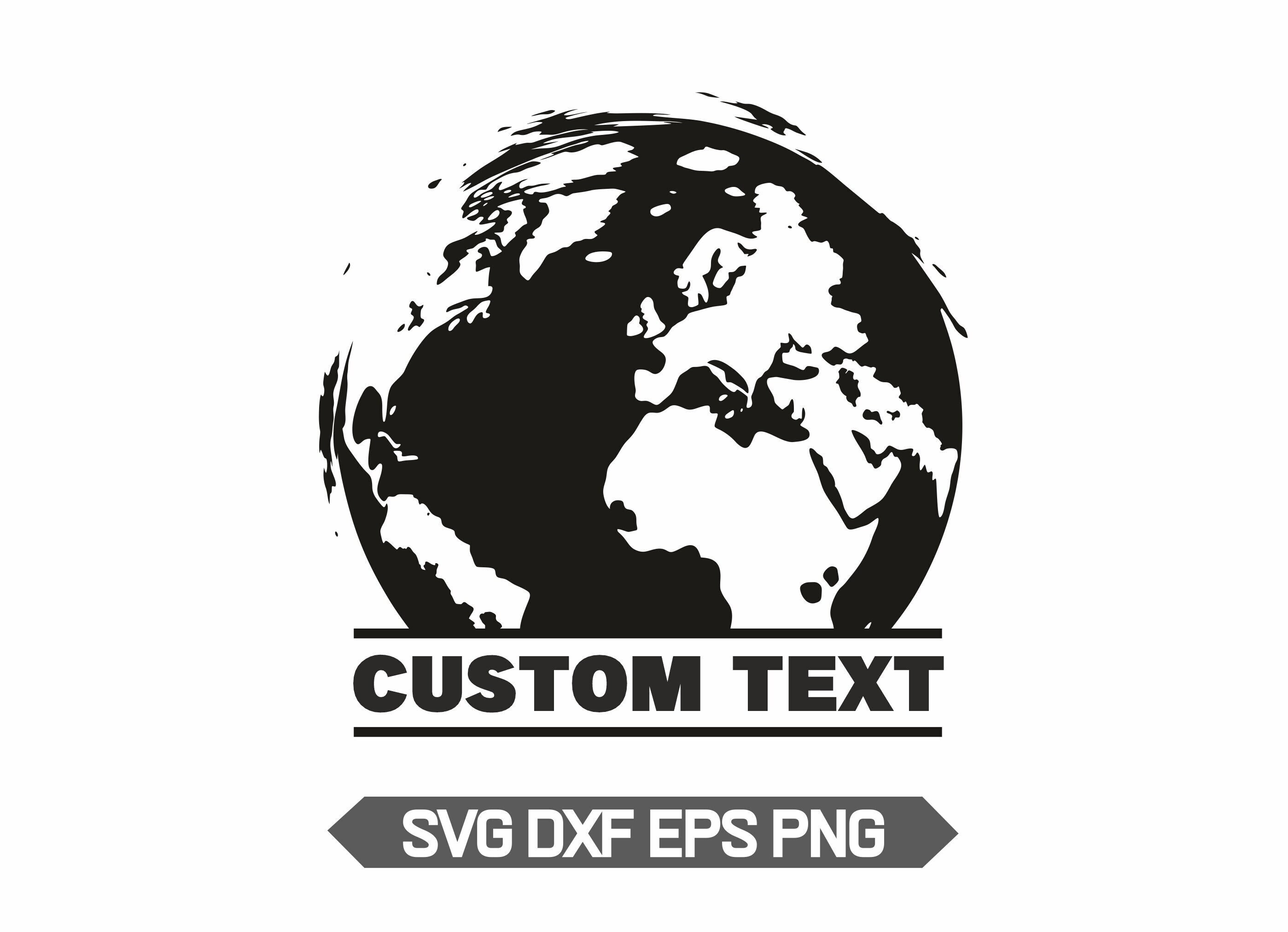 Globo terráqueo svg Tierra svg mundo svg Silueta del - Etsy México