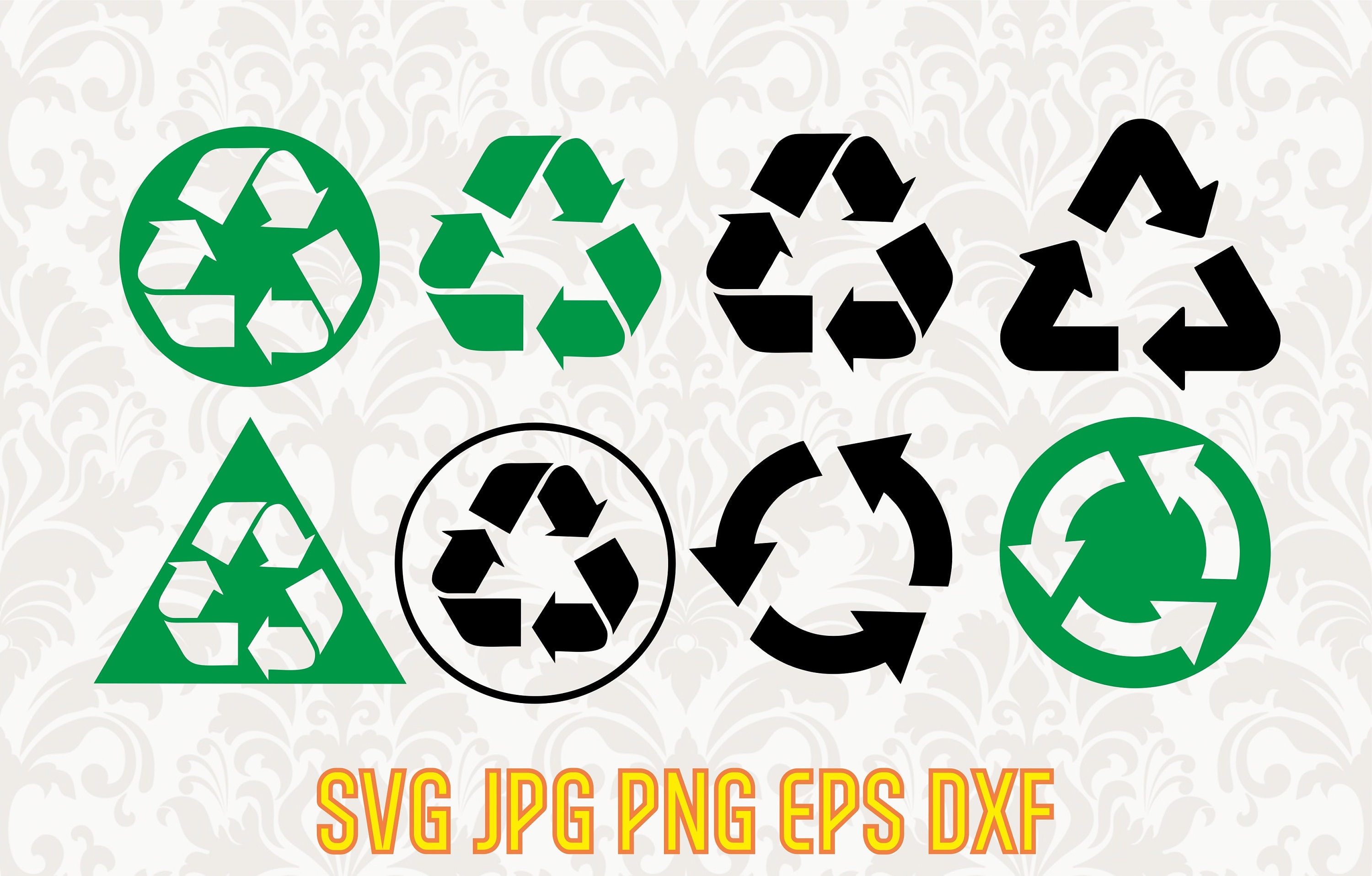 Recycle Svg Earth Day Clipart Recycling Symbol Svg Reuse | Etsy UK