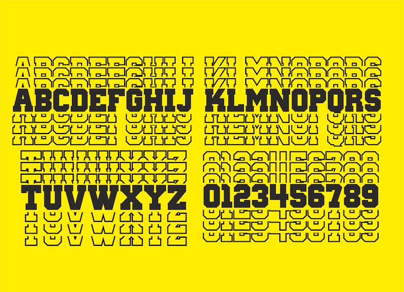 Stacked Font SVG Spiegel Schrift svg College Schrift SVG - Etsy Österreich