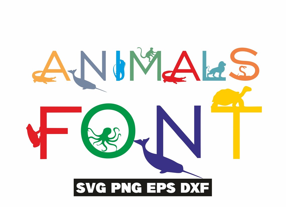 Wild Life Font, Wild Alphabet, Wild Letters, Safari Font, Animals Font ...