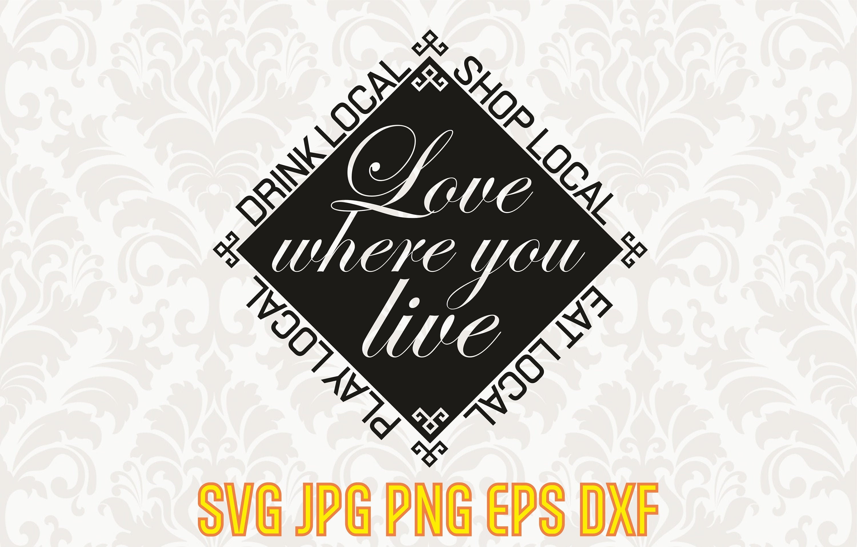 Love where you live svg vector housewarming clipart new home | Etsy