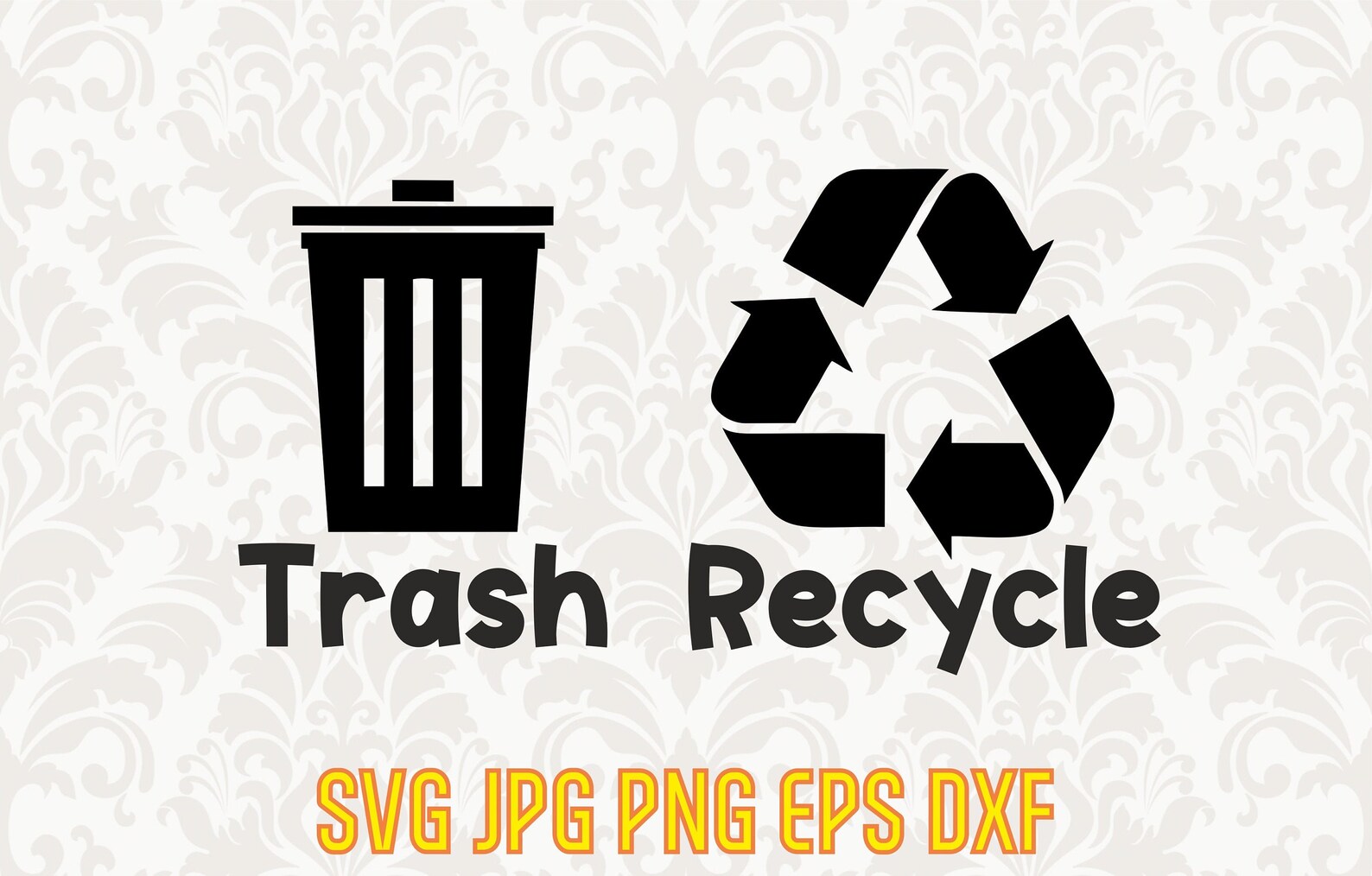 Trash Recycle Svg, Vector Tag Clipart, Digital Recycle Design - Etsy