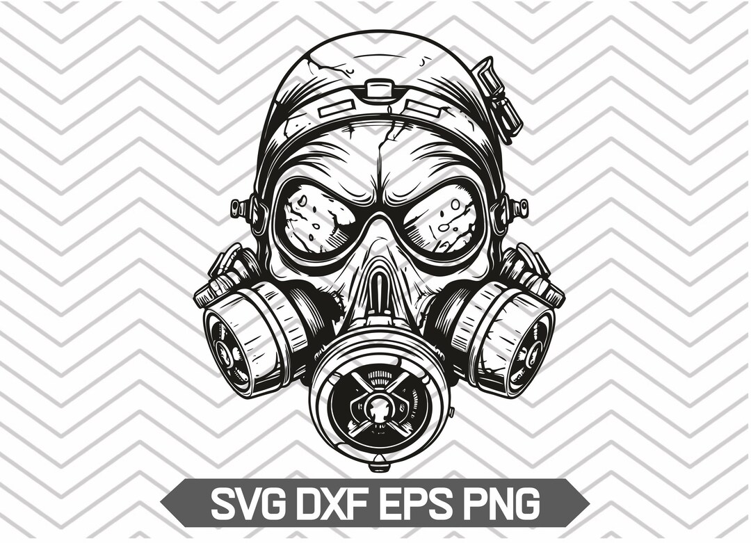 Gas Mask Svg, Gas Mask Skull Svg, Biohazard Svg, Toxic Clipart - Etsy
