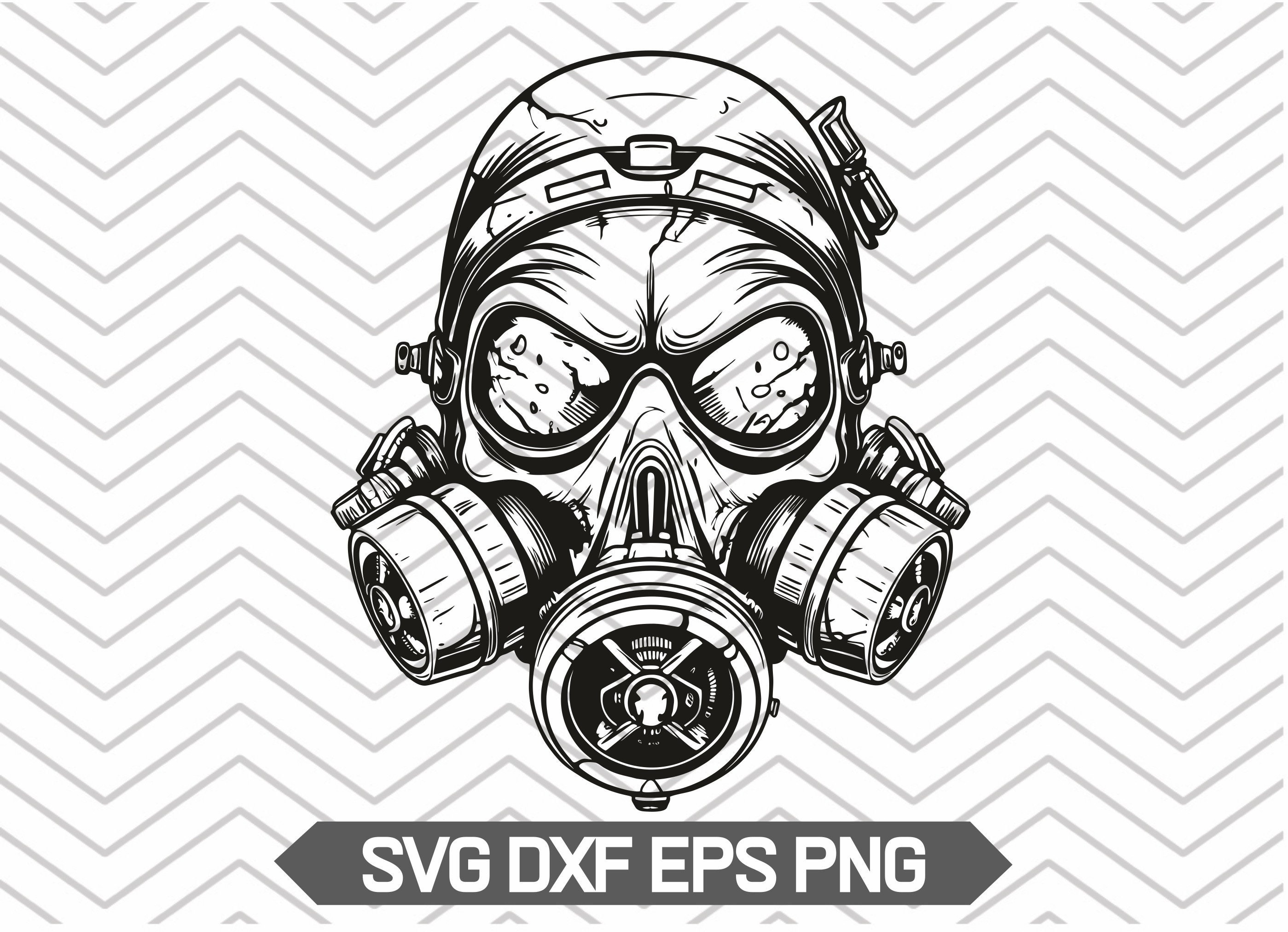 Gas Mask Svg Gas Mask Skull Svg Biohazard Svg Toxic Clipart - Etsy UK