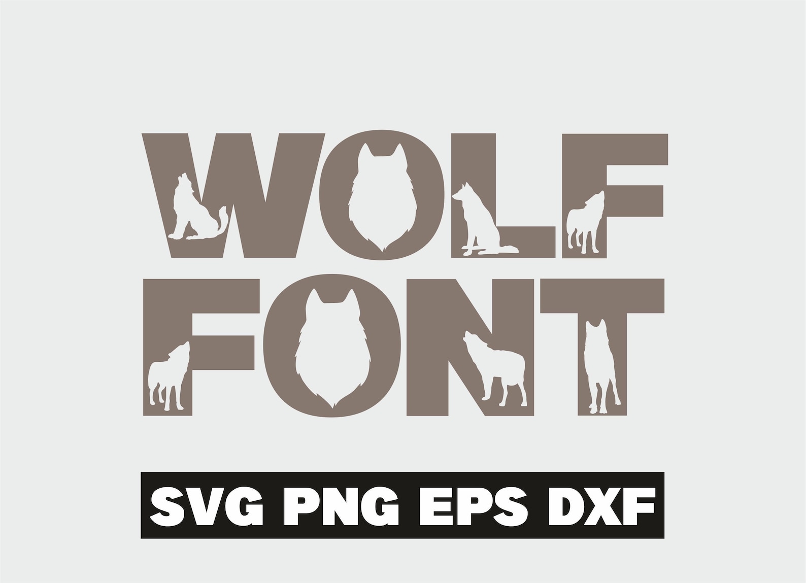 Wolf Svg Wolf Font Howling Wolf Silhouette - Etsy