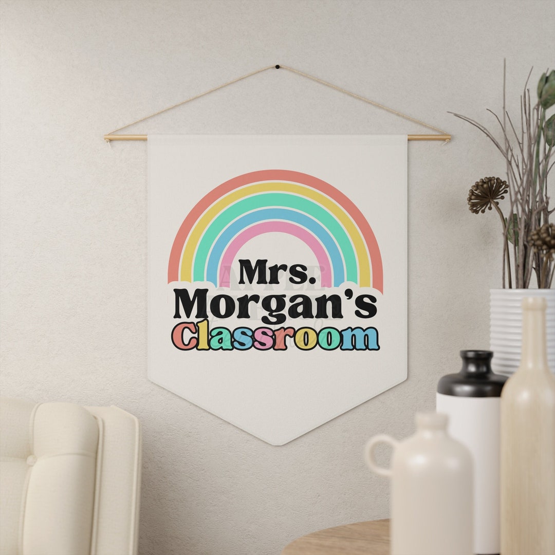 Custom Classroom Door Hanger Personalized Teacher Classroom Pennant ...