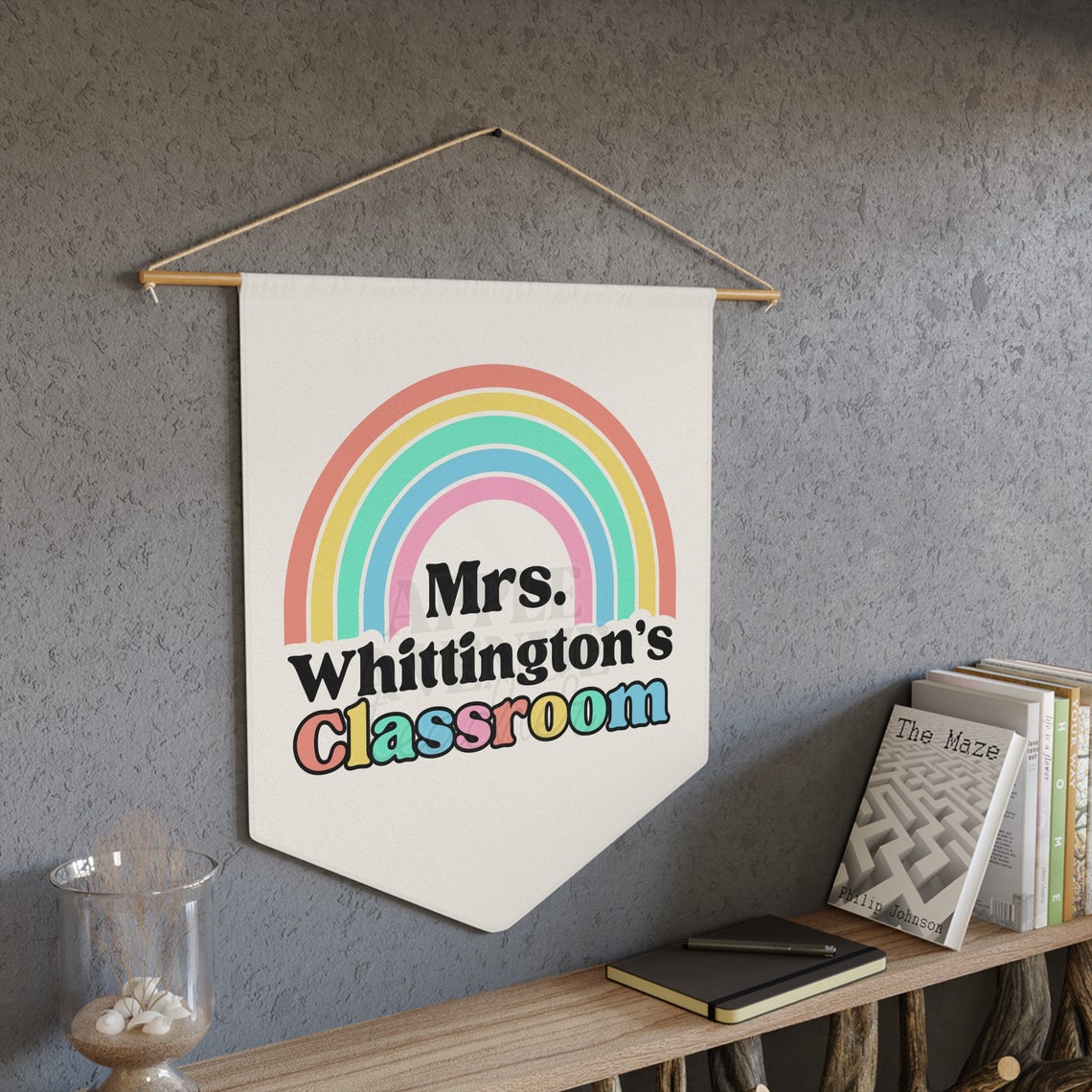 Custom Classroom Door Hanger Personalized Teacher Classroom Pennant ...